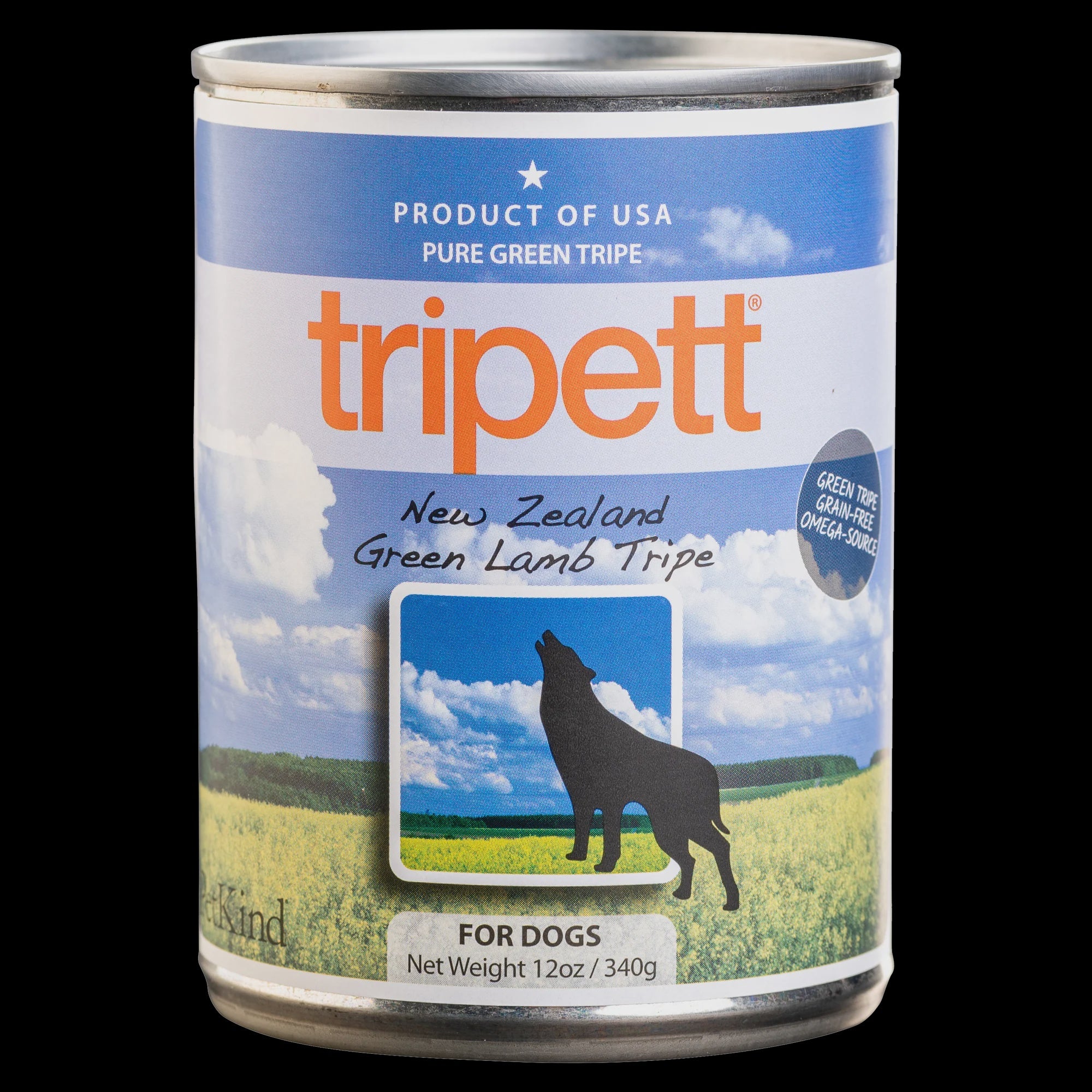PetKind Tripett New Zealand Green Lamb Tripe 12 oz Can - Individual Ca