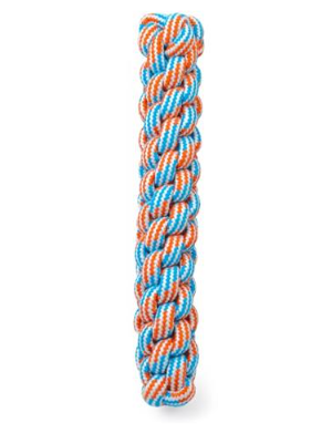 ThoozyPet Knotted Fetch Stick Rope Dog Toy - Blue/Red