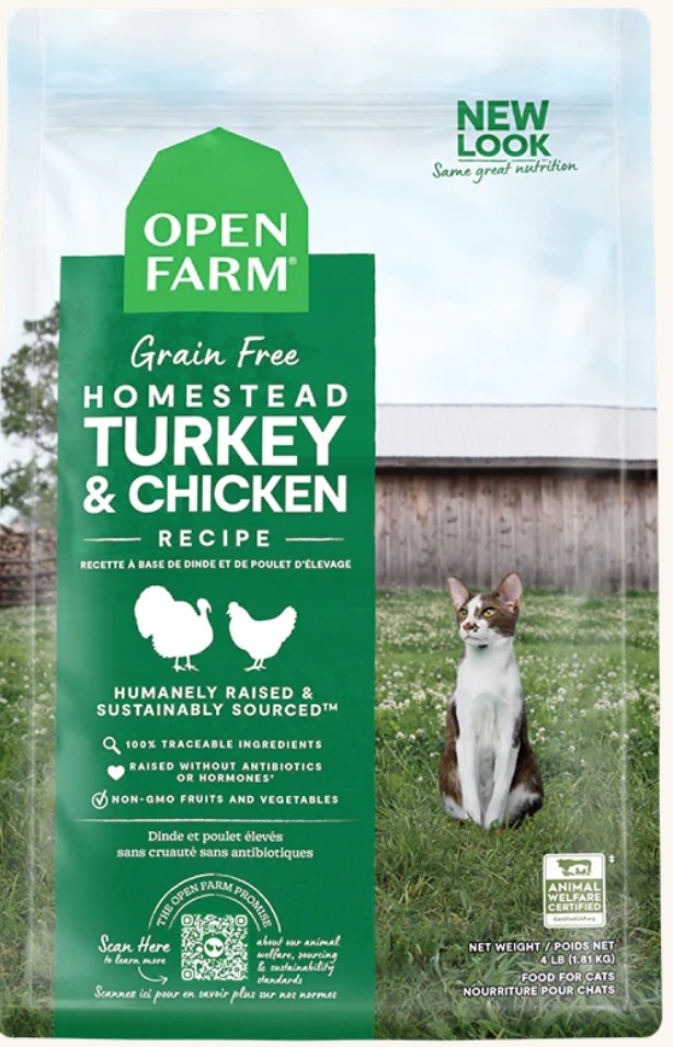 Open Farm Homestead Turkey & Chicken Dry Cat Food