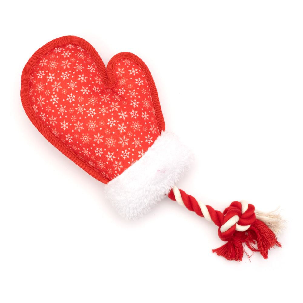 The Worthy Dog Red Mitten Toy